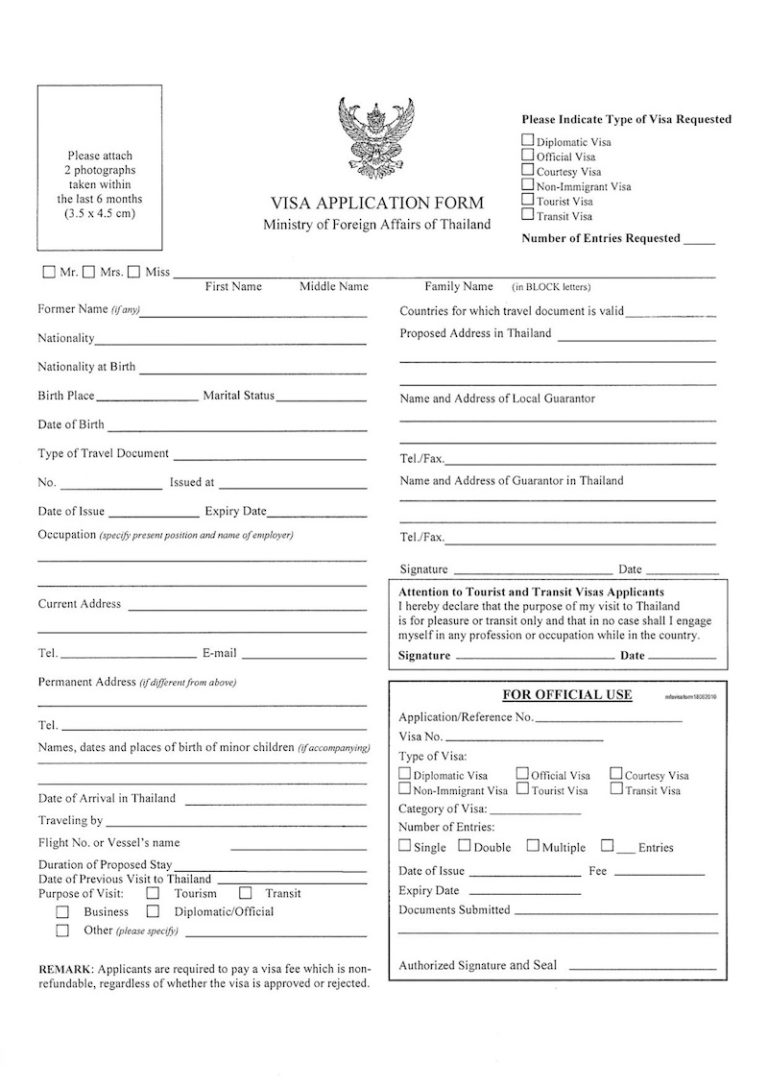 How To Get A 60 Day Tourist Visa To Thailand - MyDamTrip.com